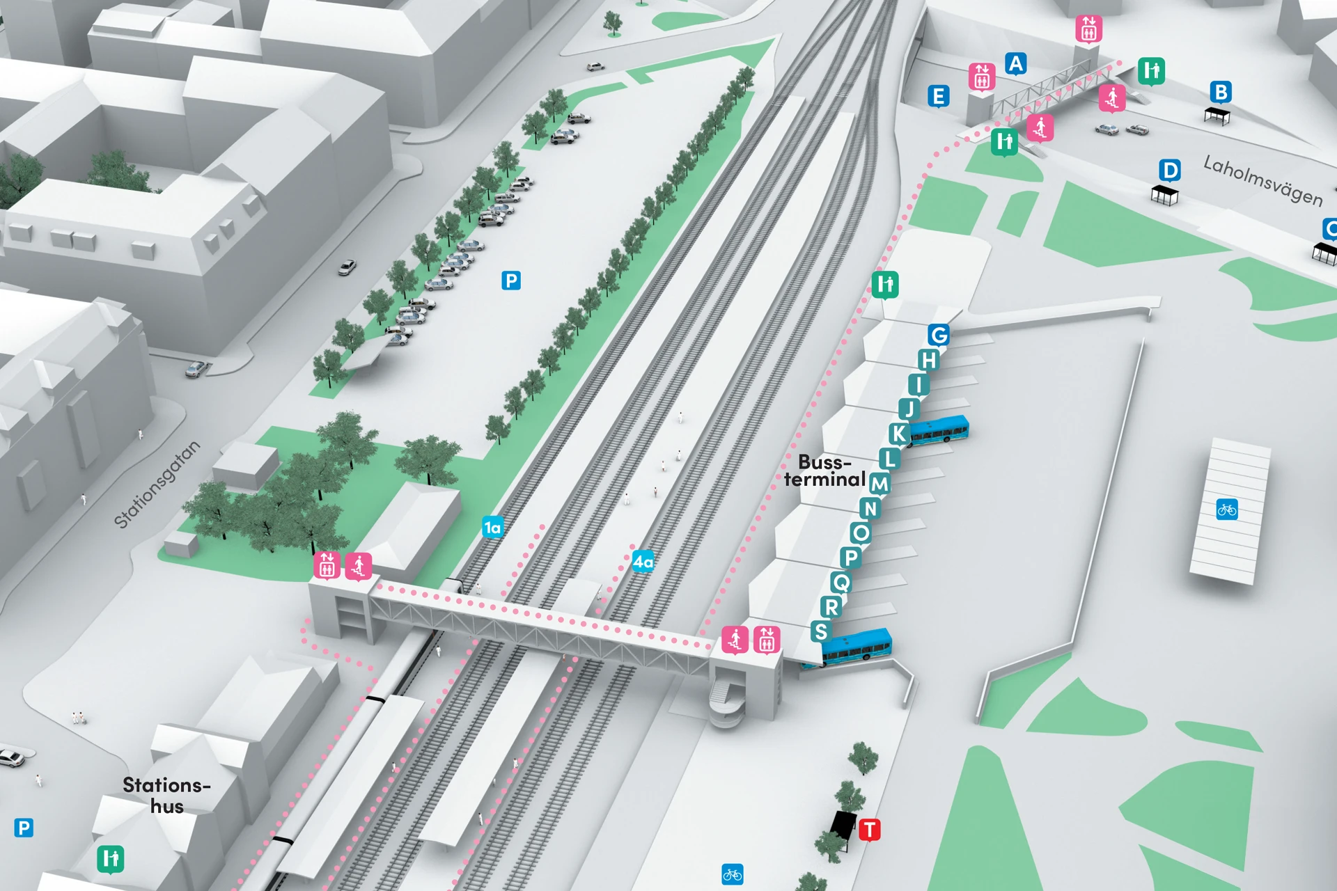 Hallandstrafiken – Stationskartor i 3D - Infab Kommunikation AB